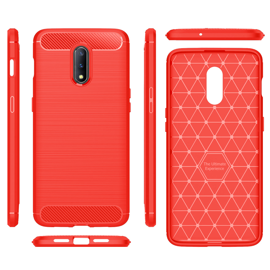 Flexi Slim Carbon Fibre Case For Oneplus Red